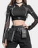 Black Buckle Crop Top | Techwear Division