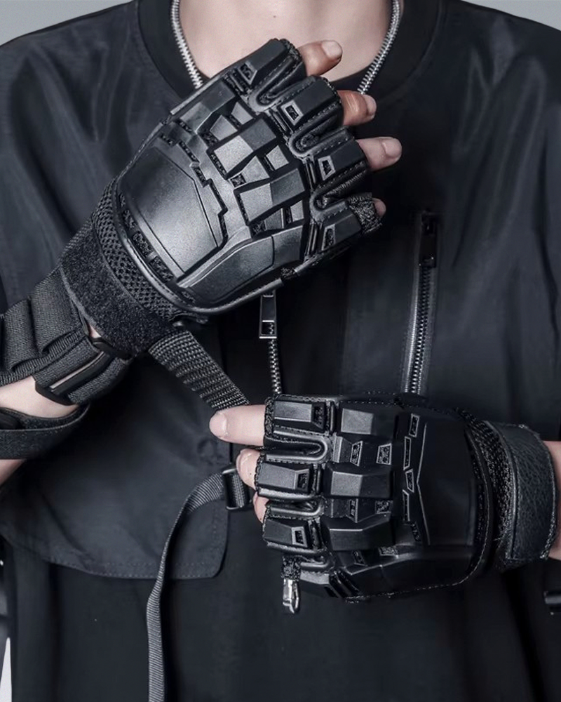 Tactical Fingerless Gloves – Techwear Division