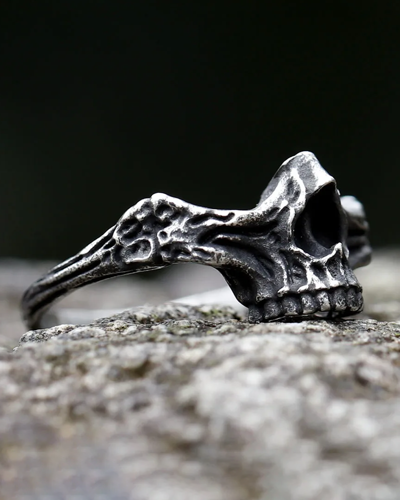 Half Jaw Skull Ring | Techwear Division