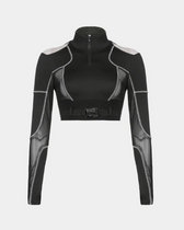 Black Buckle Crop Top | Techwear Division