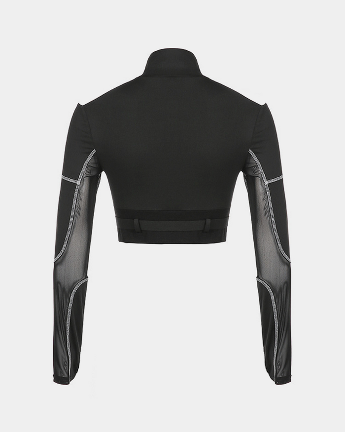 Black Buckle Crop Top | Techwear Division